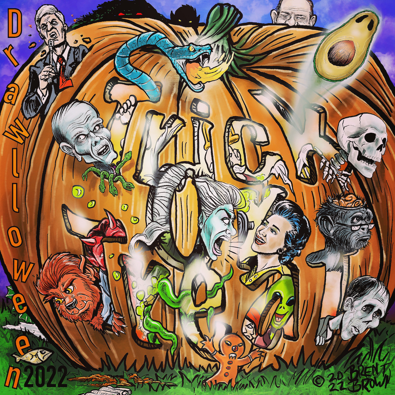 Drawlloween 2022 – Brent Brown.com